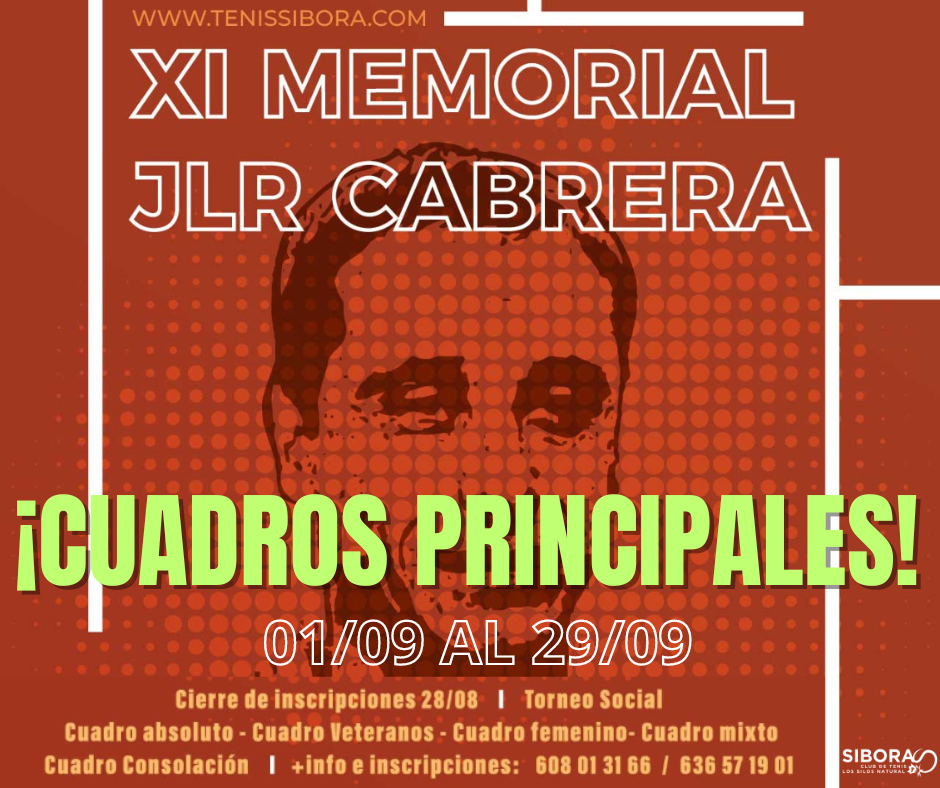 XI MEMORIAL JOSE LUIS RGUEZ CABRERA. CUADROS ACTUALIZADOS - Club de ...